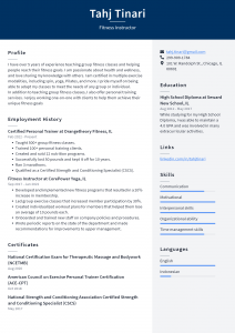 Fitness Instructor Resume Example and Writing Guide - ResumeLawyer
